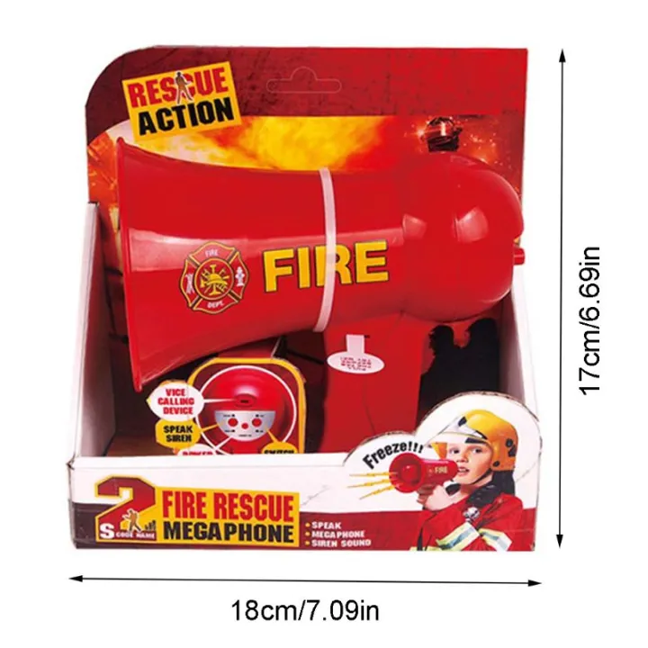 Available Fire Fighter Police Megaphone Speaker Cosplay Toys for kids ...