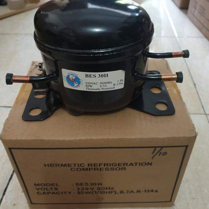mesin / kompresor / compressor kulkas Nippon BES30H 1/10HP | Lazada ...