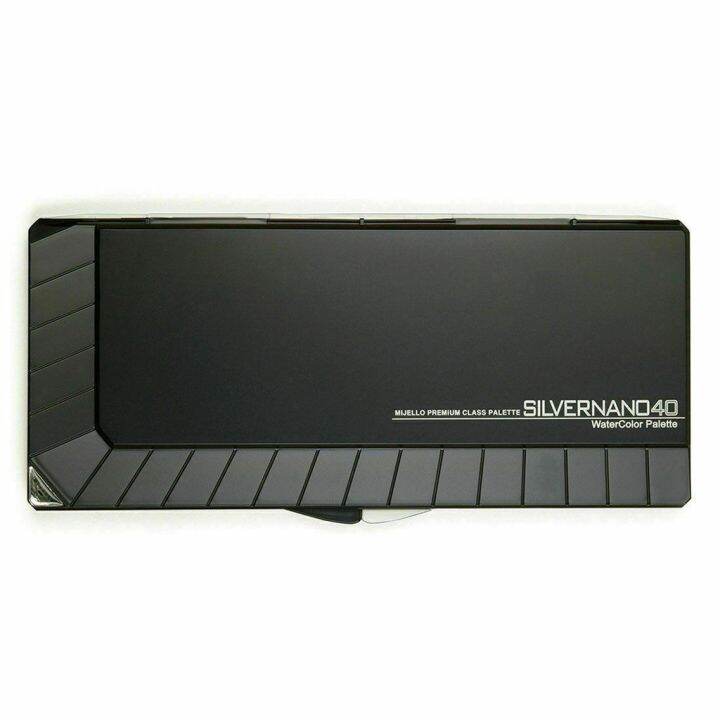 Mijello MWP-3040 Silver Nano Watercolor Palette 40Color Anti-Bacterial ...