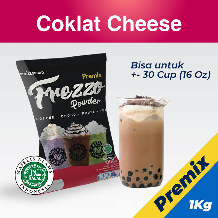 Bubuk minuman premix COKLAT CHEESE 1 kg/ Powder drink boba/ Serbuk ...