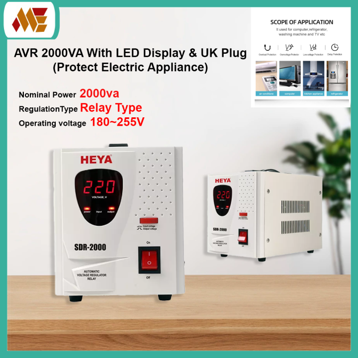 AVR Automatic Voltage Regulator : Voltage Stabilizer Power 2000VA with ...