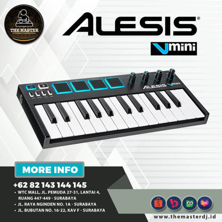 [Ready Stock] Alesis VMINI | V MINI 25 Key USB Keyboard Midi Controller ...