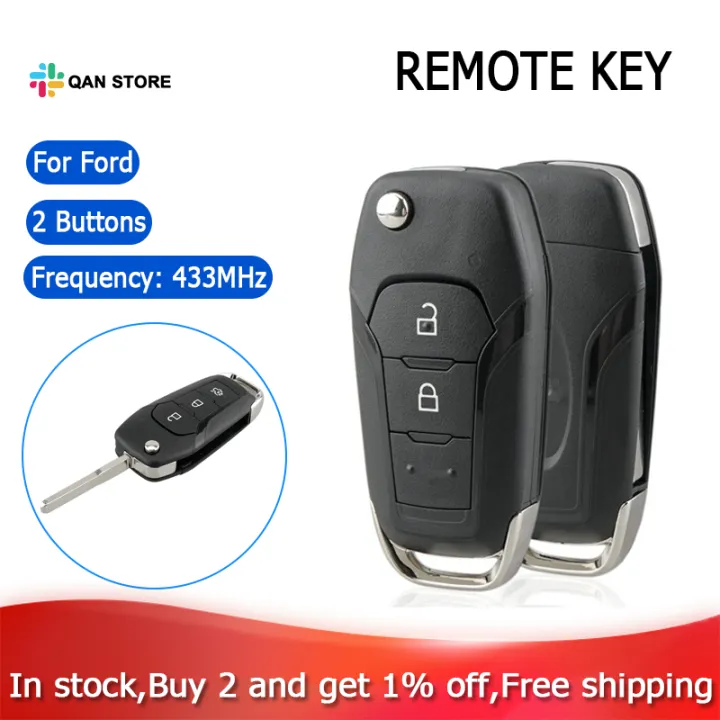 [In Stock][COD]Car Smart Remote Key 2 Button 433Mhz Fit for Ford Ranger ...