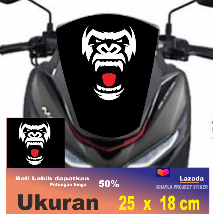 STIKER VISOR MOTOR CUTTING STIKER VISOR NMX PCX LEXI STIKER GORILA ...