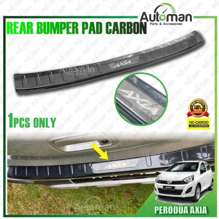 Perodua Axia Carbon ABS Rear Bumper Guards Trunk Protector Bumper | Lazada