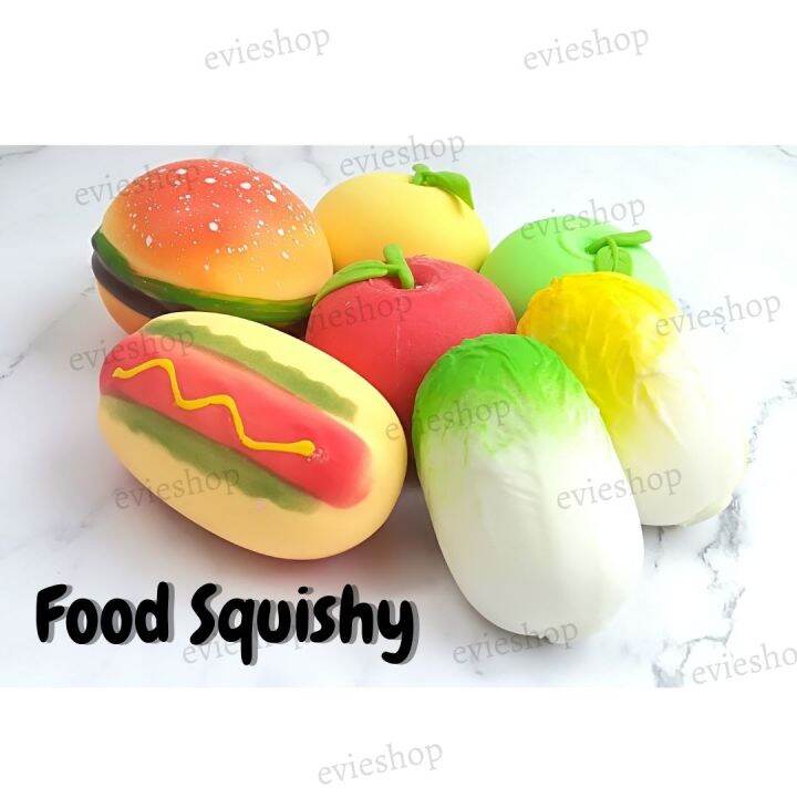 Food Squishy Kawaii Burger Fruits Apple Squishies Slow Rising ...