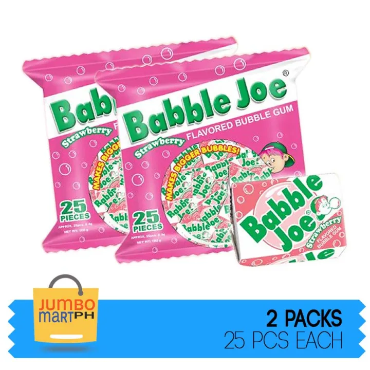 BABBLE JOE BUBBLE GUM STRAWBERRY 25 PCS. / SET OF 2 | Lazada PH