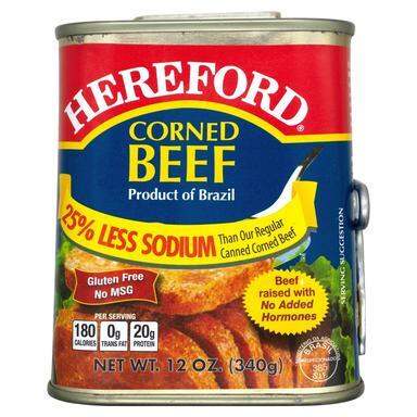 HEREFORD LESS SODUIM CORNED BEEF (Product of Brazil) 340 GRAMS | Lazada PH