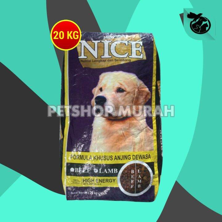 [GOSEND] Makanan Anjing Dewasa Nice Dog Lamb 20kg Dog Food Dry 20 kg ...