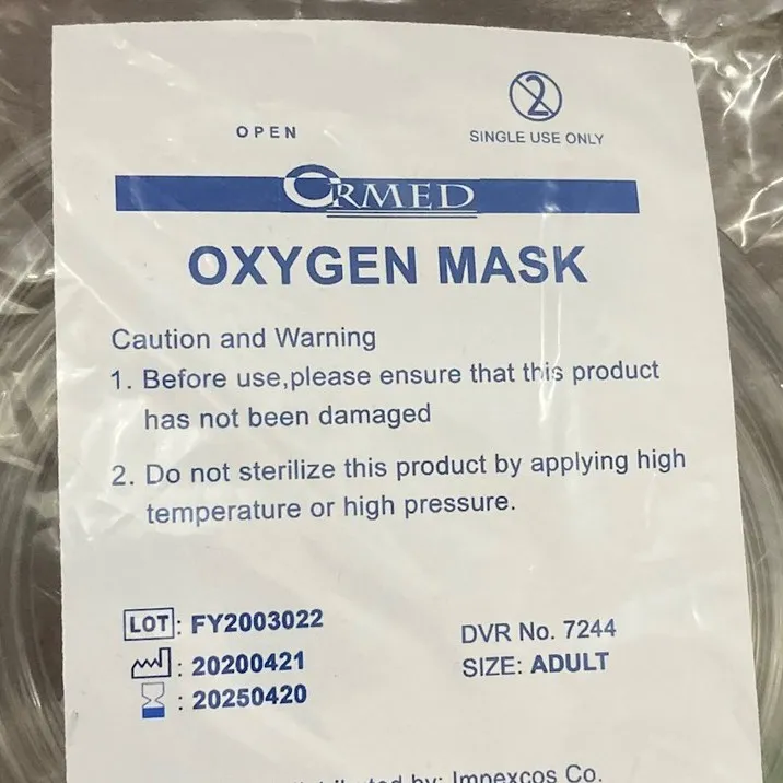 Oxygen mask, Adult, Ormed | Lazada PH