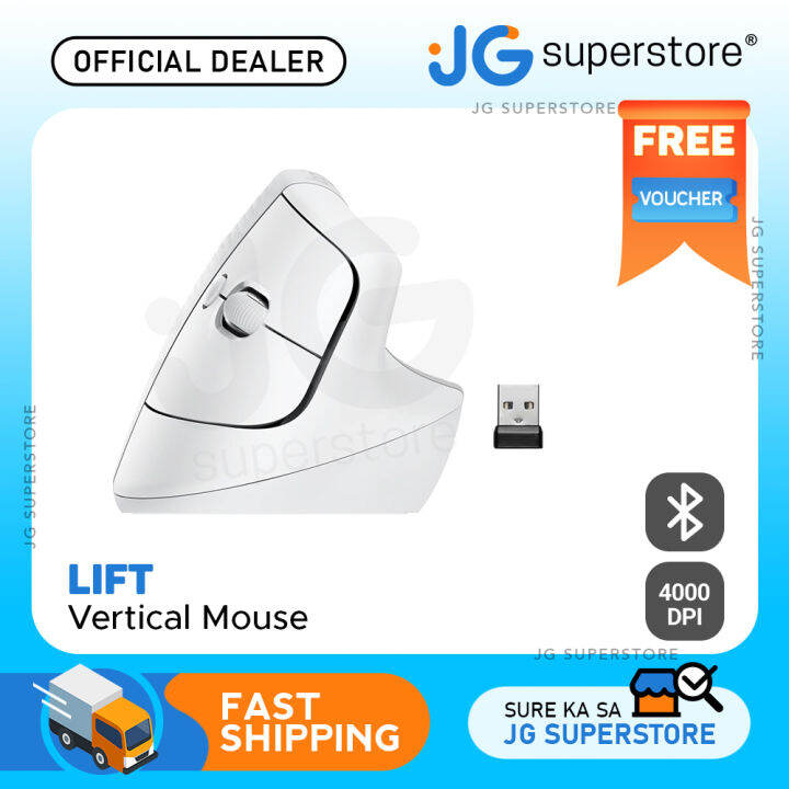 Logitech Lift Wireless Bluetooth Vertical Ergonomic Mouse with 4 ...