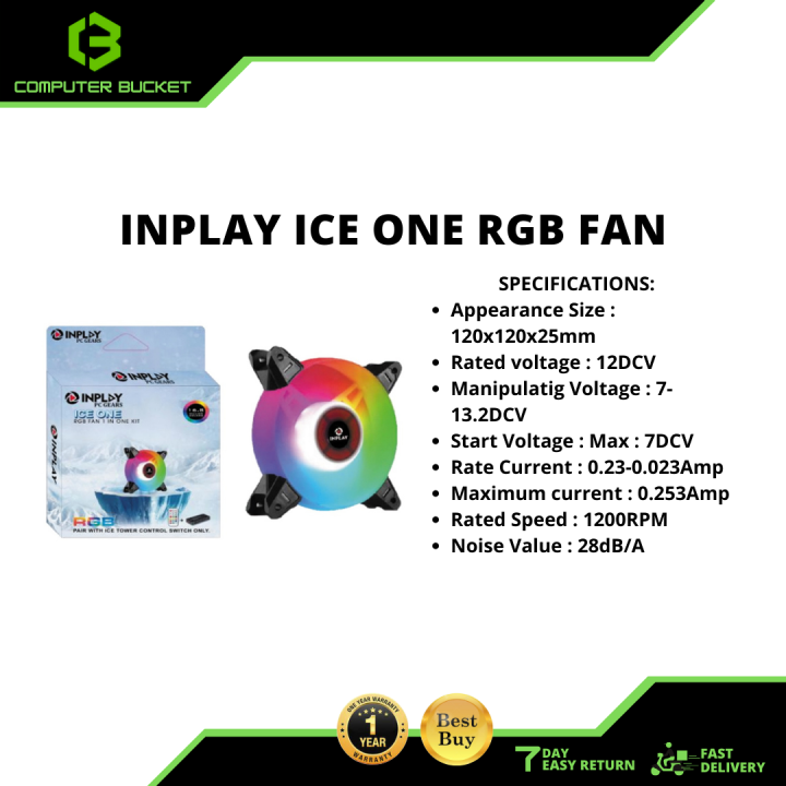INPLAY ICE ONE RGB FAN | Lazada PH