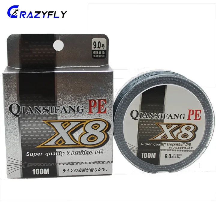 Crazyfly Effective Super Cast 8 Strands Braided Fishing Line Super ...