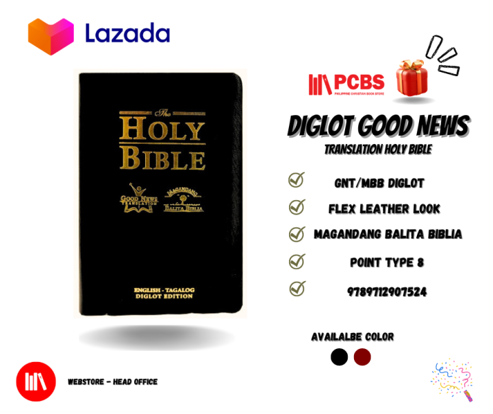PCBS MBB Diglot Holy Bible (POINT TYPE 8) English - Tagalog : Good News ...