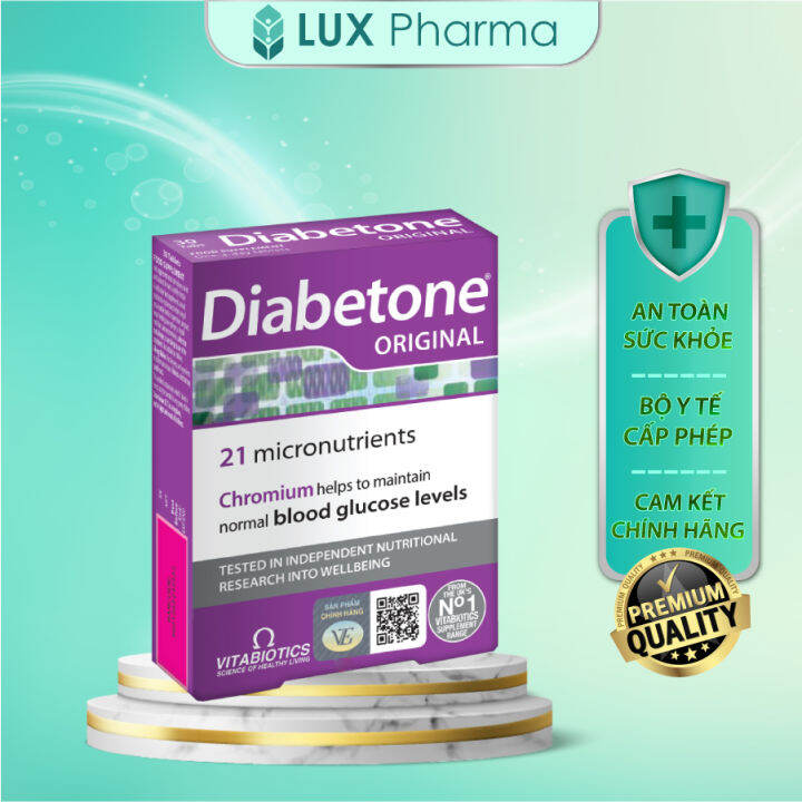 TP BV sức khoẻ cho người tiểu đường Vitabiotics Diabetone Tablets Hộp ...
