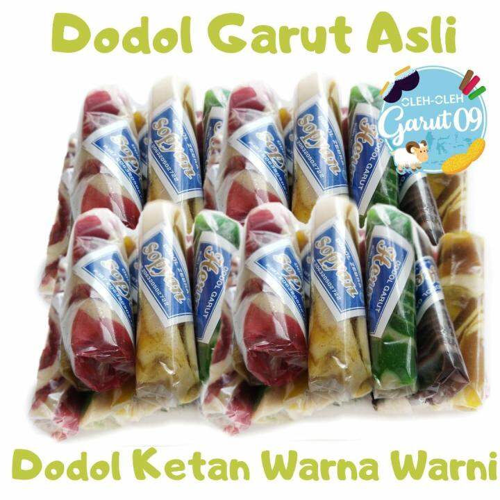 UKM Tasikmalaya Dodol Garut Asli Ketan Warna Warni a.k.a Zebra 500 gram ...
