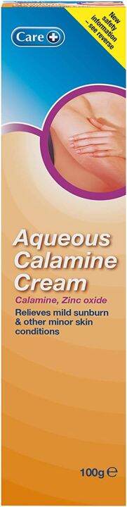 Care Aqueous Calamine Cream 100g, Relieves Mild Sunburn and other Minor ...
