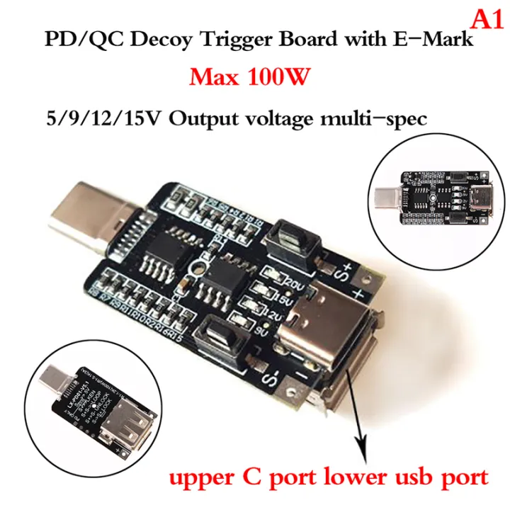 USB Type-C PD Decoy Trigger Board 9V 12V 15V Output PD 2.0 3.0 Trigger ...
