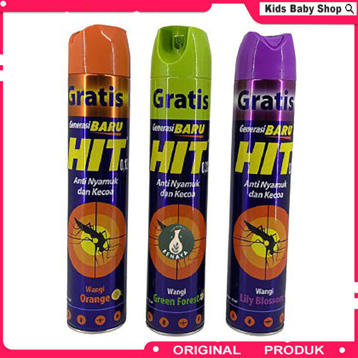 HIT Spray Semprot Aerosol Anti Nyamuk Dan Kecoa 600 ml - Nyamuk Mati ...
