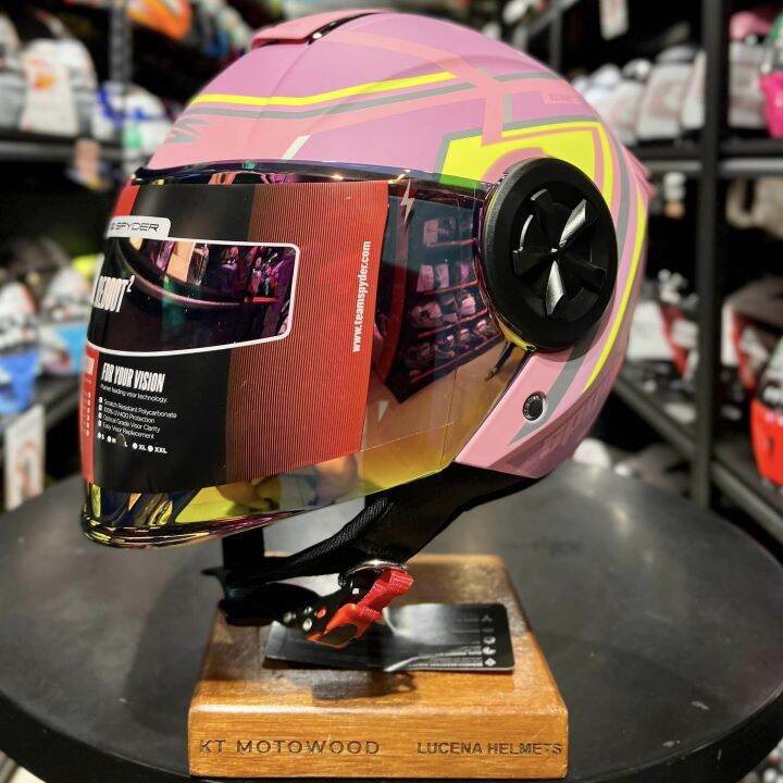 SPYDER REBOOT 2 S7 Half Face Single Visor Helmet w/ FREE EXTRA VISOR ...