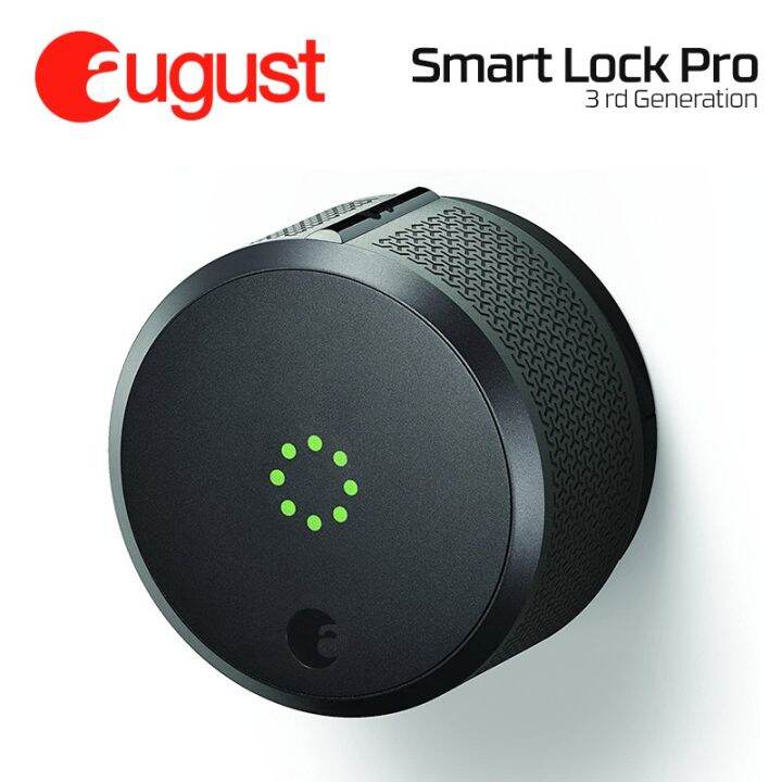 [คุณภาพดี] AUGUST SMART LOCK PRO สีดำ (3RD GEN) กลอนประตูอัจฉริยะ ...