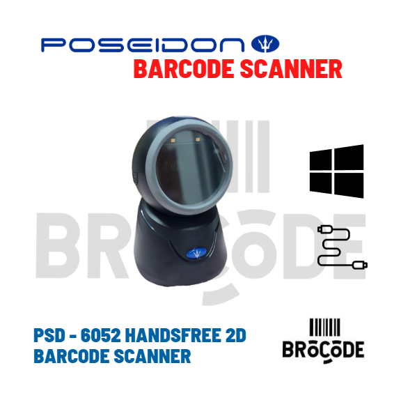 Poseidon PSD-6052 HANDSFREE 2D BARCODE SCANNER QRCODE SCANNER | Lazada PH