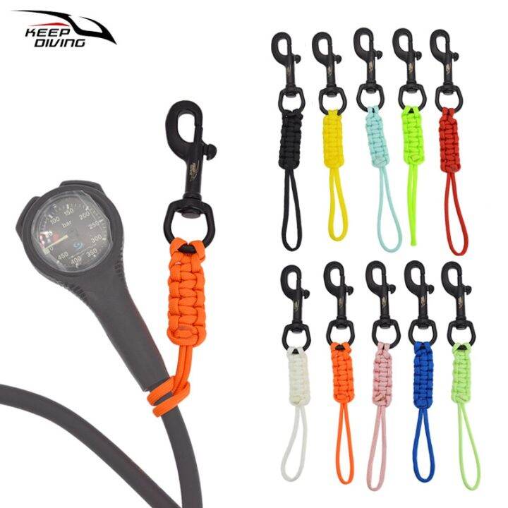 Scuba Diving 316 Stainless Steel Bolt Snap Hook With Rope Hand Woven ...