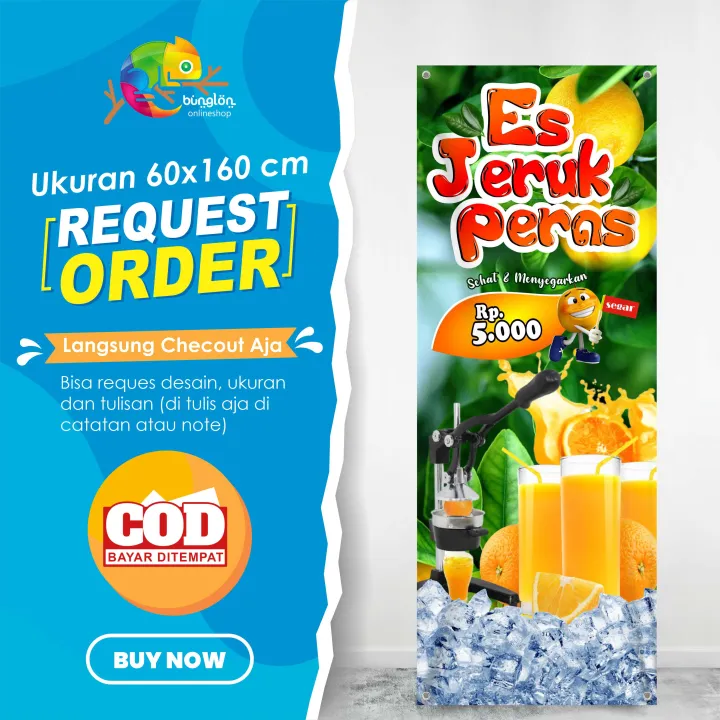 Spanduk Banner Es Jeruk Peras Murah Keren | Lazada Indonesia