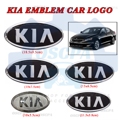 OSCPA KIA Car Logo Emblem Car Front Grille Emblem Logo Rear Trunk Badge ...