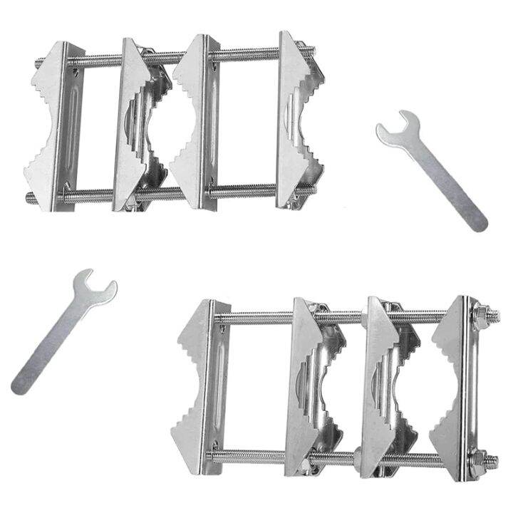 2 PCS Double Antenna Mast Clamp V Jaw Block with Bolts Mast to Mast ...