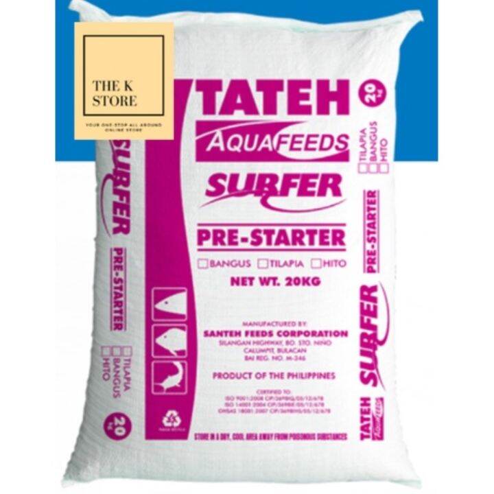 Tateh Aquafeeds Surfer Pre-Starter Tilapia Catfish Milkfish Koi Feeds ...