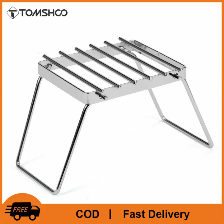 TOMSHOO Multifunctional Folding Campfire Grill Portable Stainless Steel ...