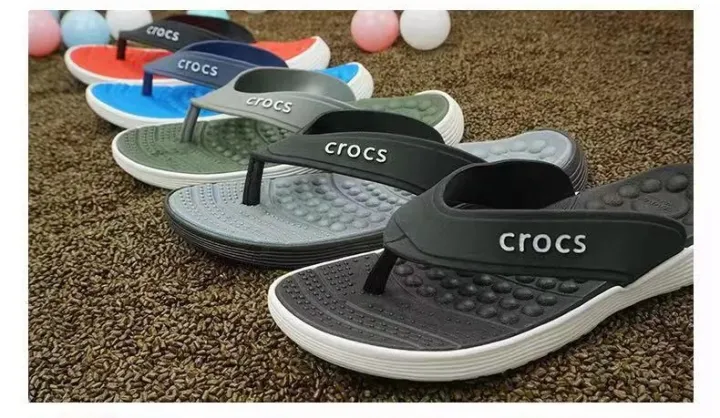 Crocs Soft Men Slippers Flip Flop Massage soles | Lazada PH