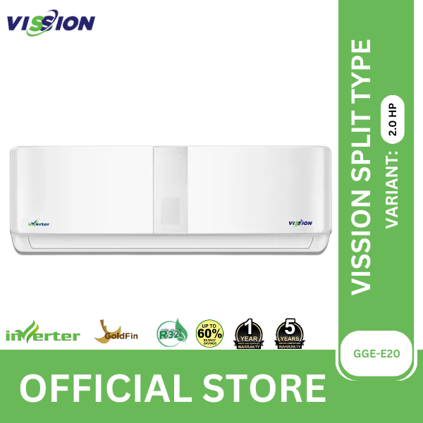Vission GGE Series 2HP Inverter Aircon | Split Type | R32 Refrigerant ...