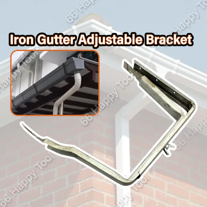 Adjustable Iron Gutter Bracket Rainwater Bracket Metal PVC Gutter Home ...