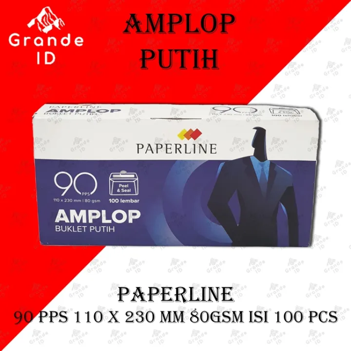 AMPLOP PUTIH PAPERLINE 90 PPS 80 GSM 110 X 230 MM ISI 100 LEMBAR | Lazada Indonesia
