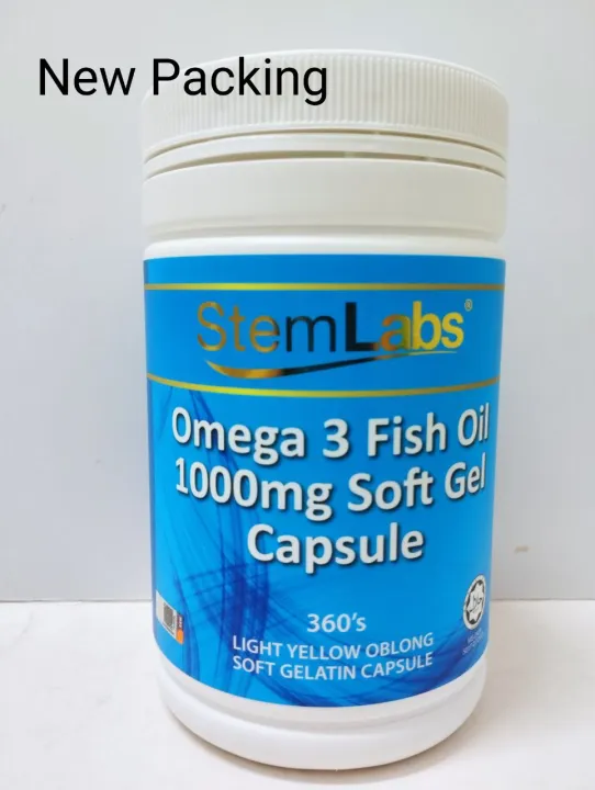 StemLabs Omega 3 Fish Oil 1000mg Soft Gel Capsule 1x360's Exp: 08/2025 | Lazada