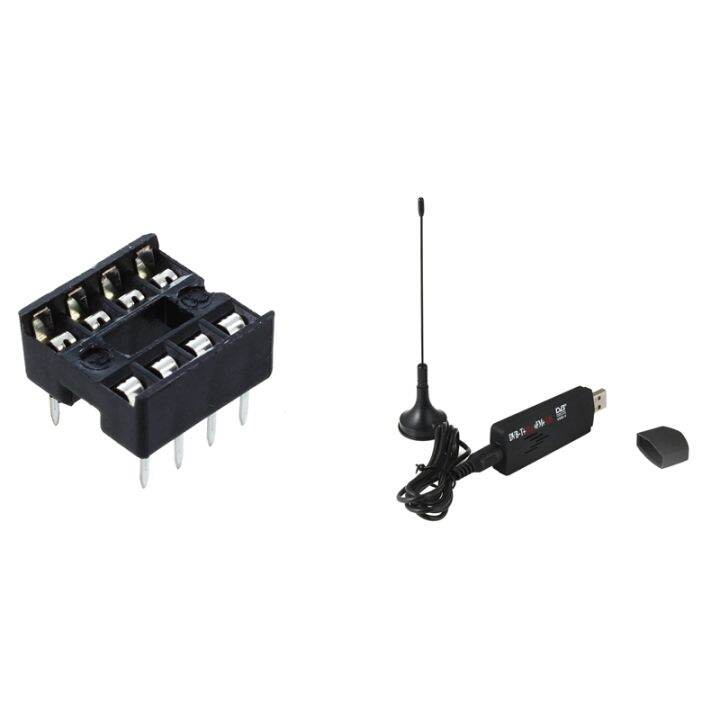 10 Pcs 8 Pin DIP IC Sockets Adaptor & 1 Set R820T+ RTL2832U USB 2.0 DVB ...