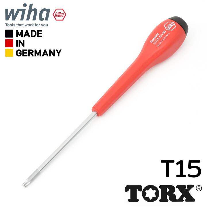 Wiha Dynamic ไขควงปลาย TORX T15 แกนยาว 80มม รุ่น 517 T15x80 | Lazada.co.th