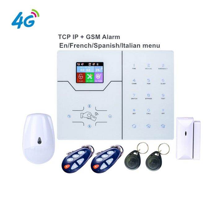 868Mhz 4G Wireless GSM TCP IP Alarm Smart Home Protection Alarm System ...