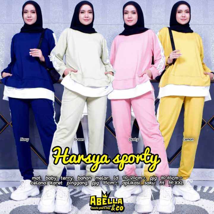Harsya Sporty Babyterry Tebal Koleksi Terbaru - Kenakan Setelan ...