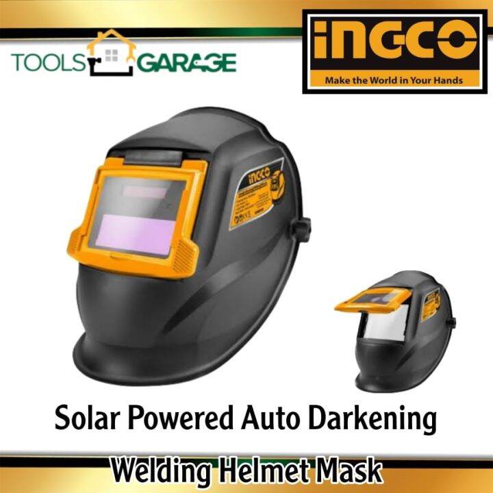 INGCO Solar Powered Auto Darkening Welding Helmet Mask (AHM009) | Lazada PH