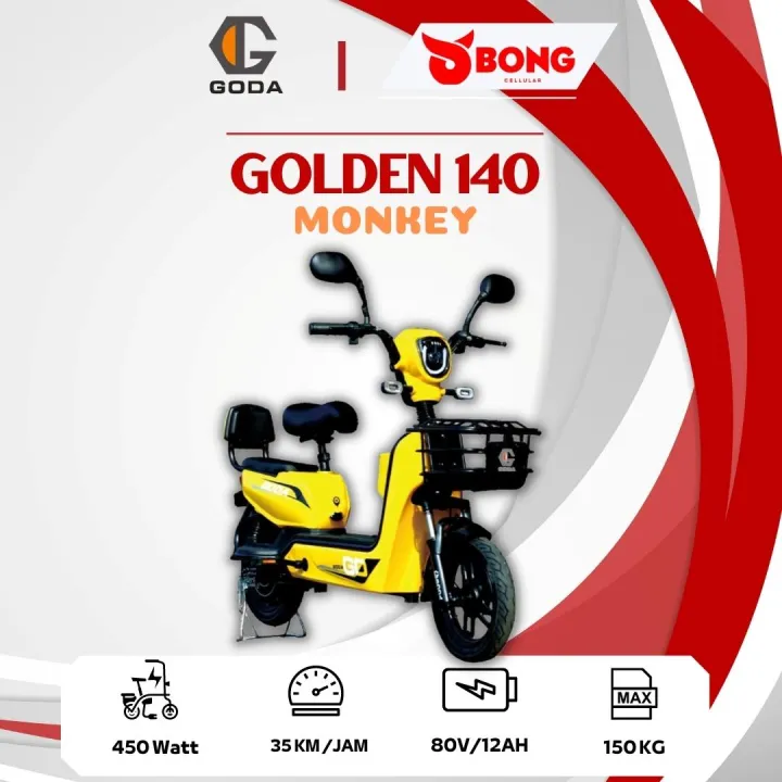 Sepeda Listrik Goda GD Golden 140 Monkey GD 140 Electric Bike 500 Watt ...