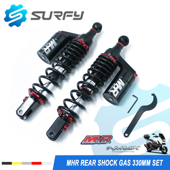 MHR Nmax Rear Shock Gas Absorber 330MM 1set Aadjustable with Bolts and ...