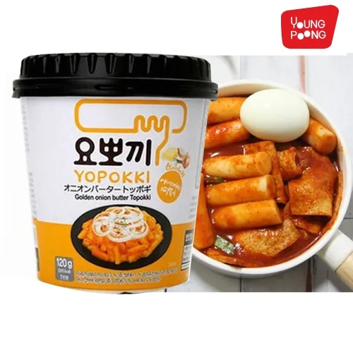 Yopokki Golden Onion Butter Topokki (Rice cake) 120g (1 cup) | Lazada PH