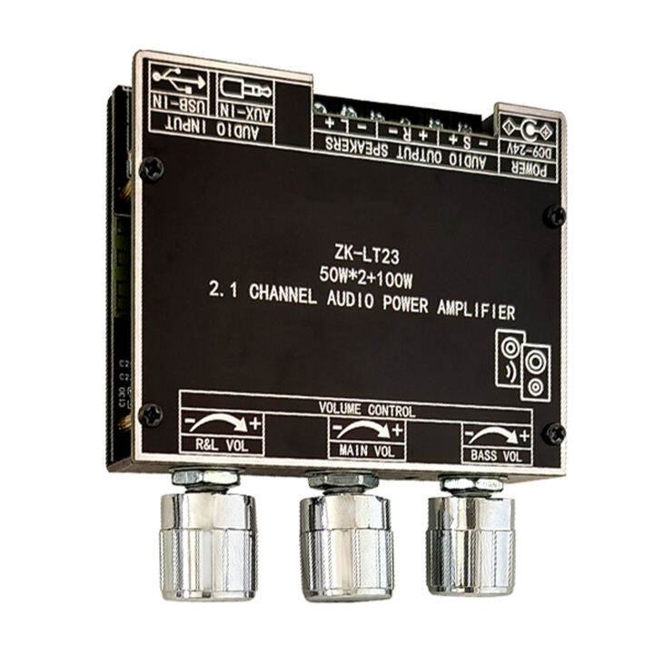 Amplifier Board Volume Adjustable 2.1 Channel Bluetooth Audio Amp ...