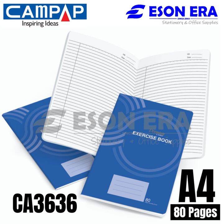 [A4 80P] Campap Premium Exercise Book A4 60gsm 80Pages CA3636 Buku Latihan | Lazada