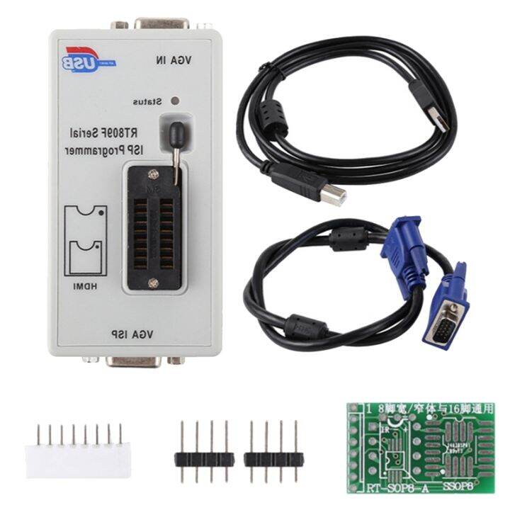 RT809F High-Speed ISP USB Programmer with VGA Cable+USB Data Cable BIOS Burner Intelligent ...