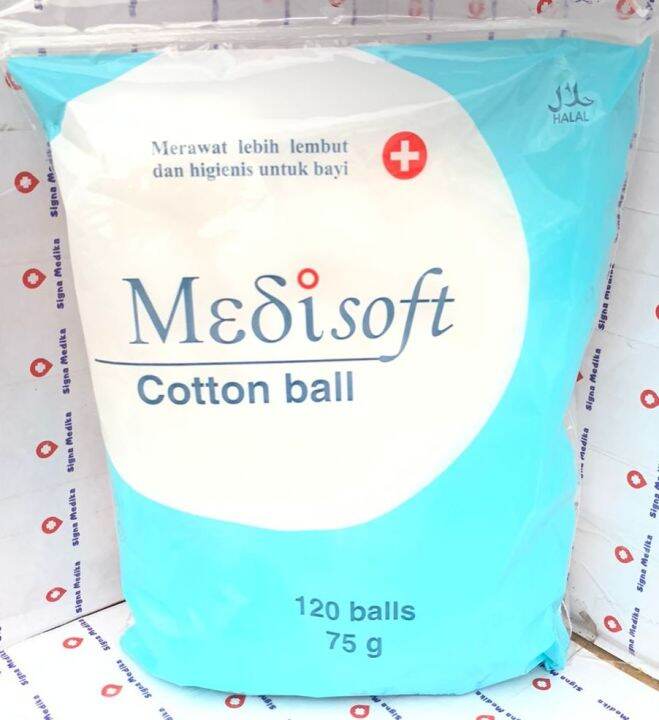 Medisoft Cotton Ball Isi 120 Pieces 75 gr | Lazada Indonesia