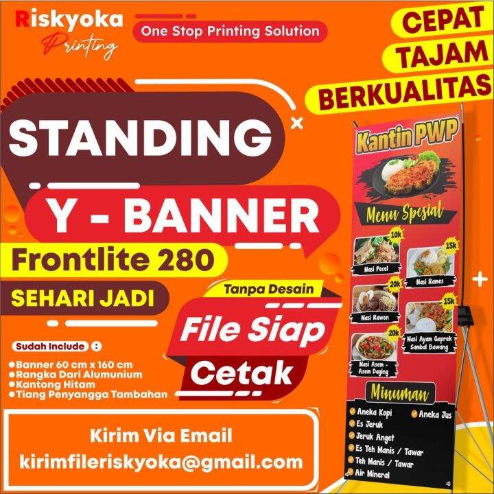 STANDING X/Y BANNER 60X160 SUDAH INCLUDE RANGKA KAKI ALUMUNIUM | Lazada Indonesia